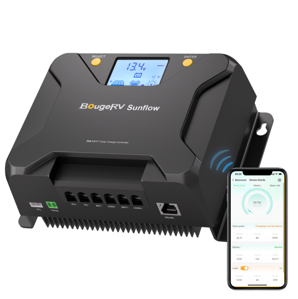 [TEST] BougeRV Sunflow 30A MPPT Solar Charge Controller 12V/24V – Wandersun